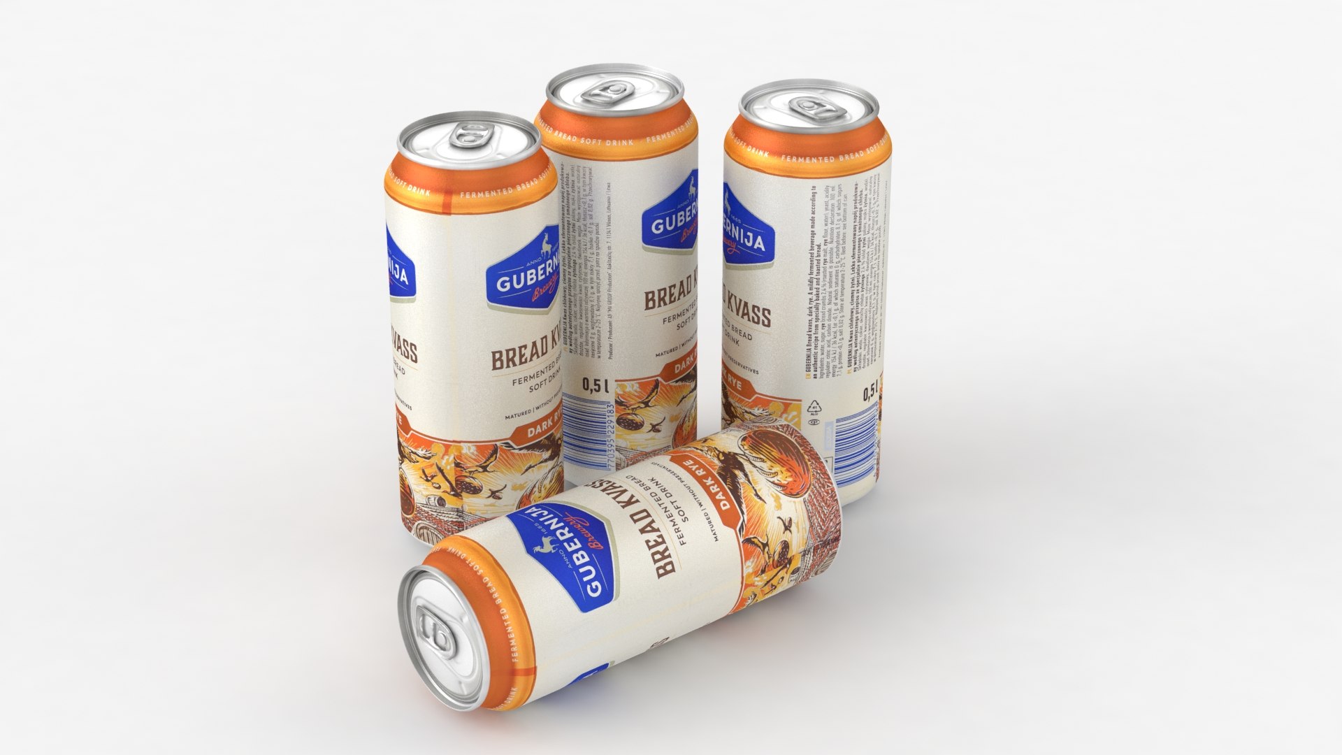 Beverage Can Gubernija Bread Kvass 500ml 2022 3D model - TurboSquid 1951251