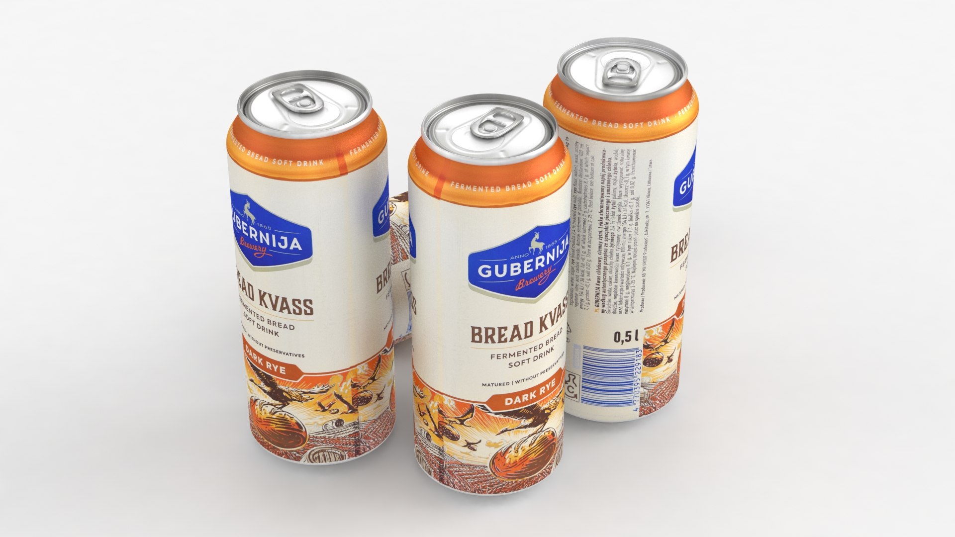 Beverage Can Gubernija Bread Kvass 500ml 2022 3D model - TurboSquid 1951251