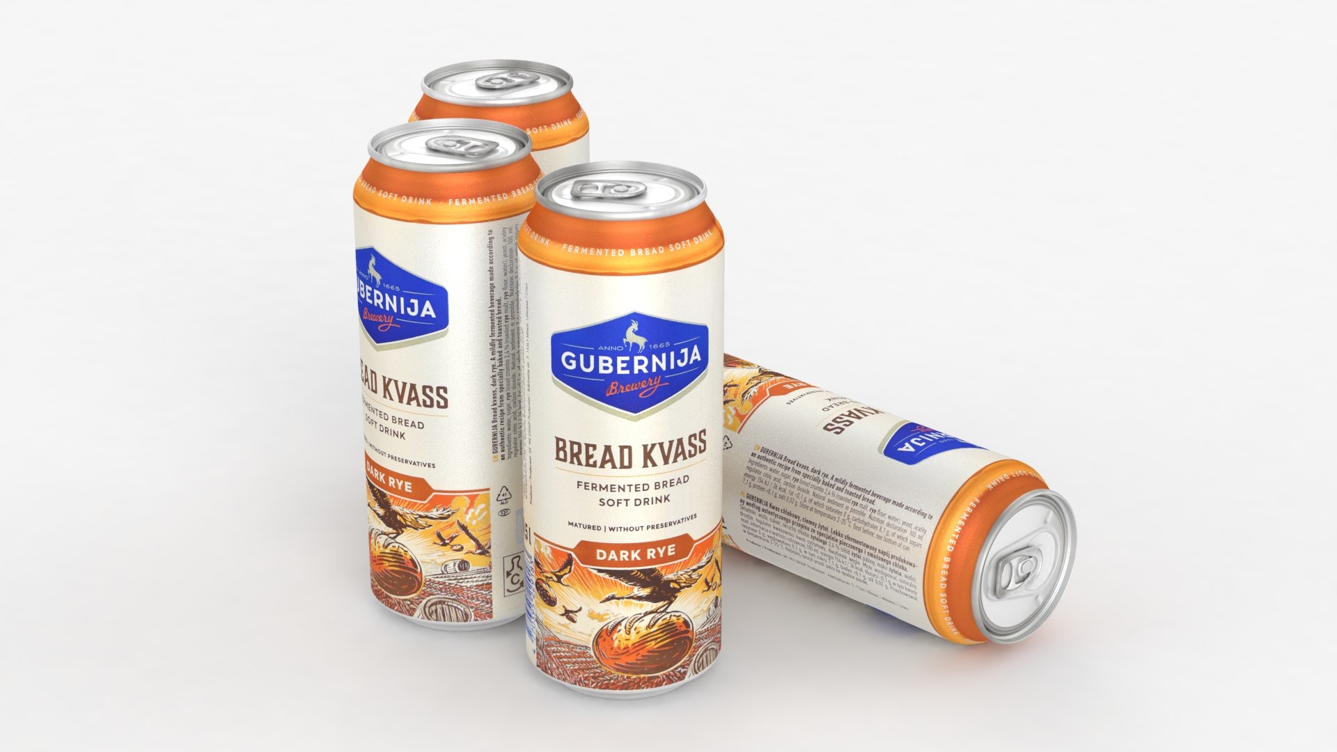 Beverage Can Gubernija Bread Kvass 500ml 2022 3D model - TurboSquid 1951251