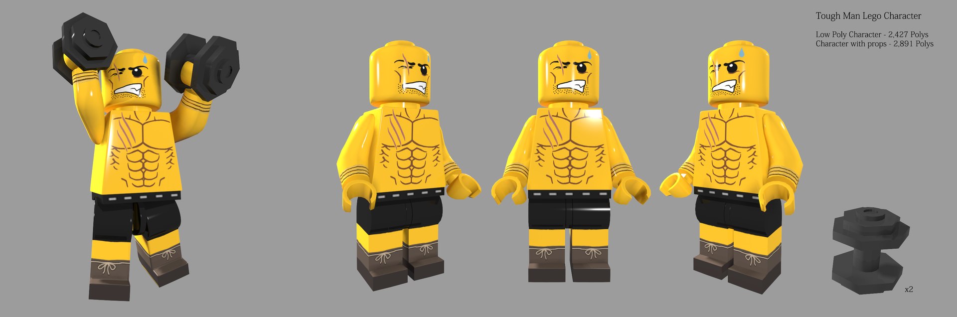 3d Lego Tough Man