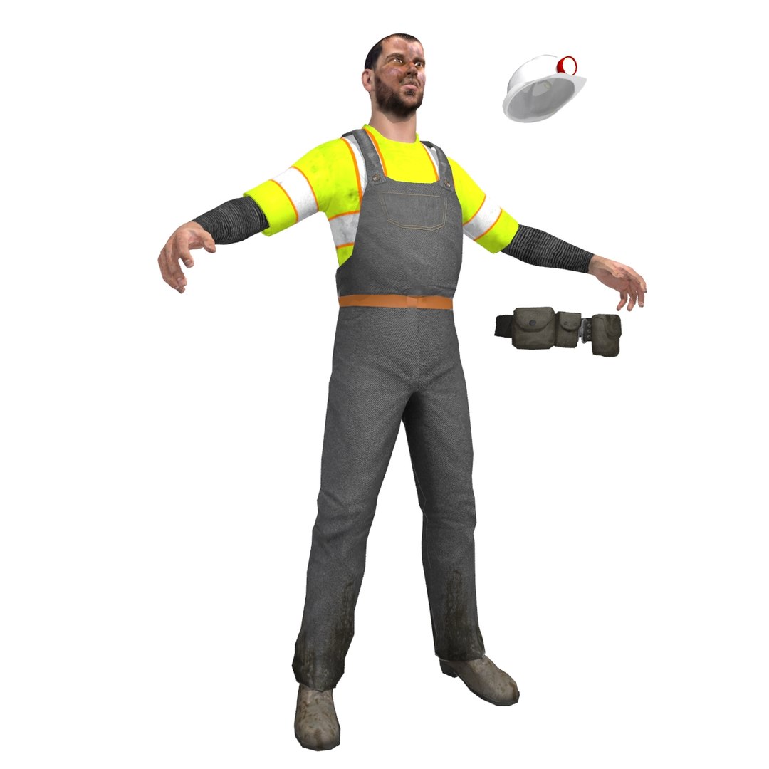 3d Miner Man Model