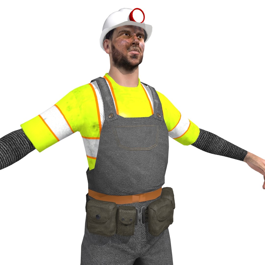 3d Miner Man Model