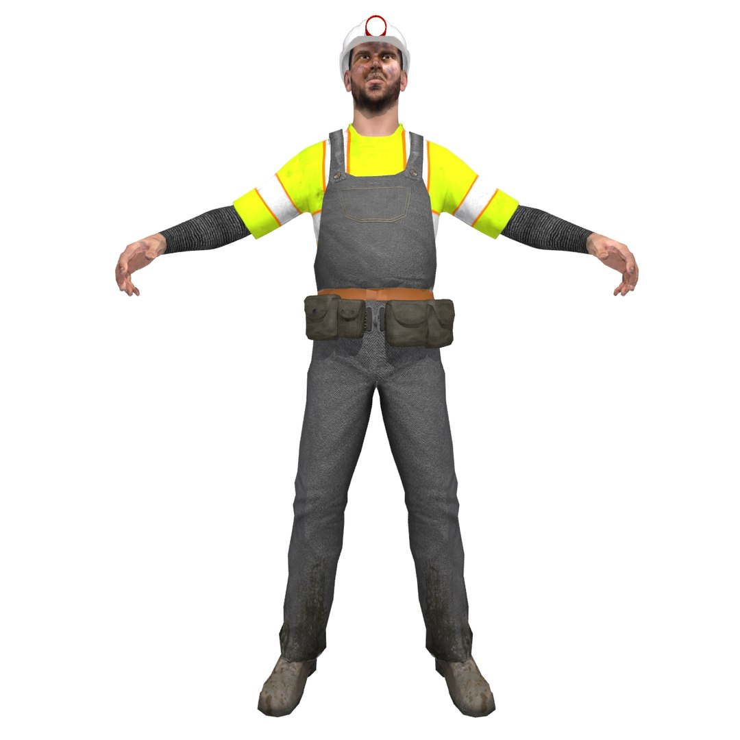 3d Miner Man Model