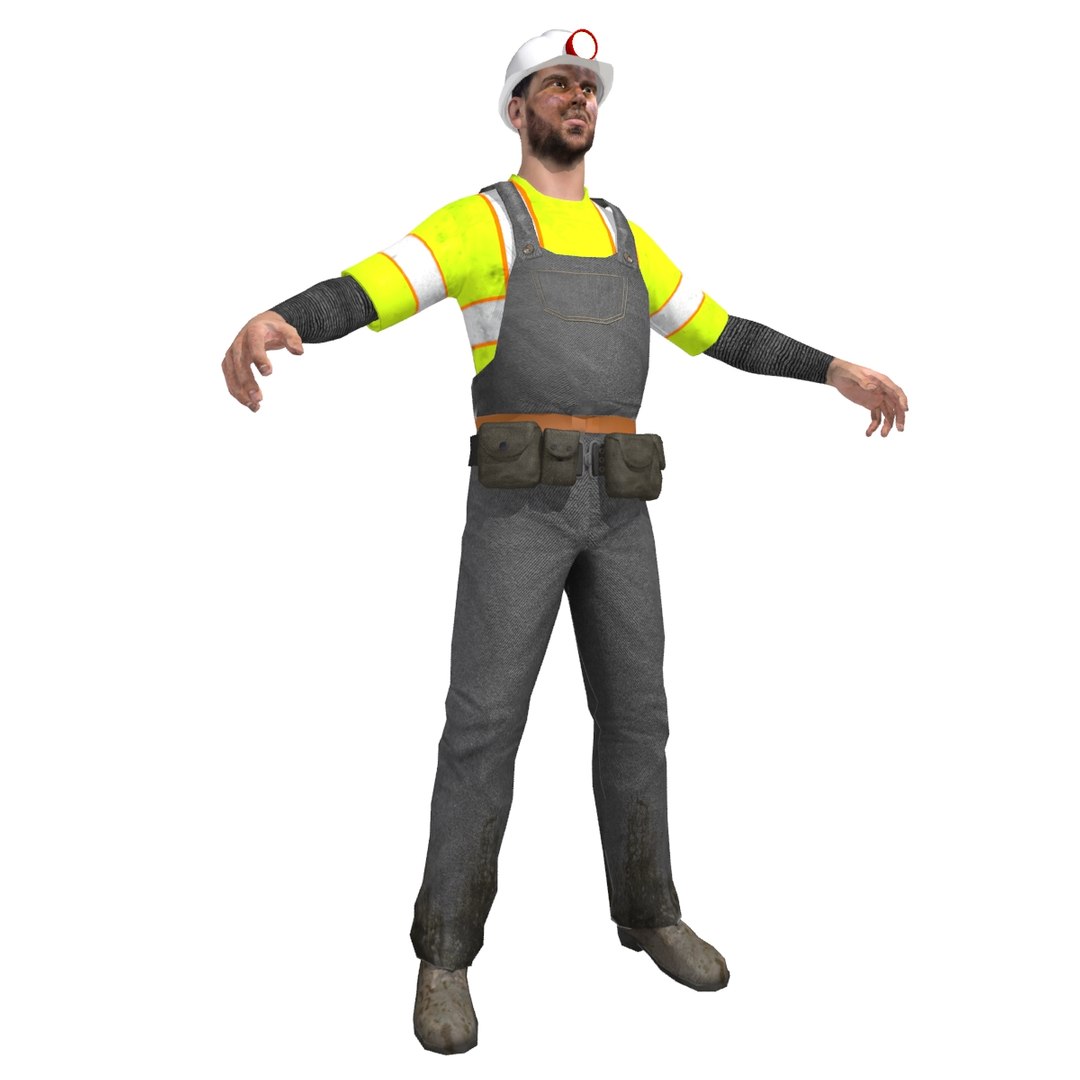 3d Miner Man Model
