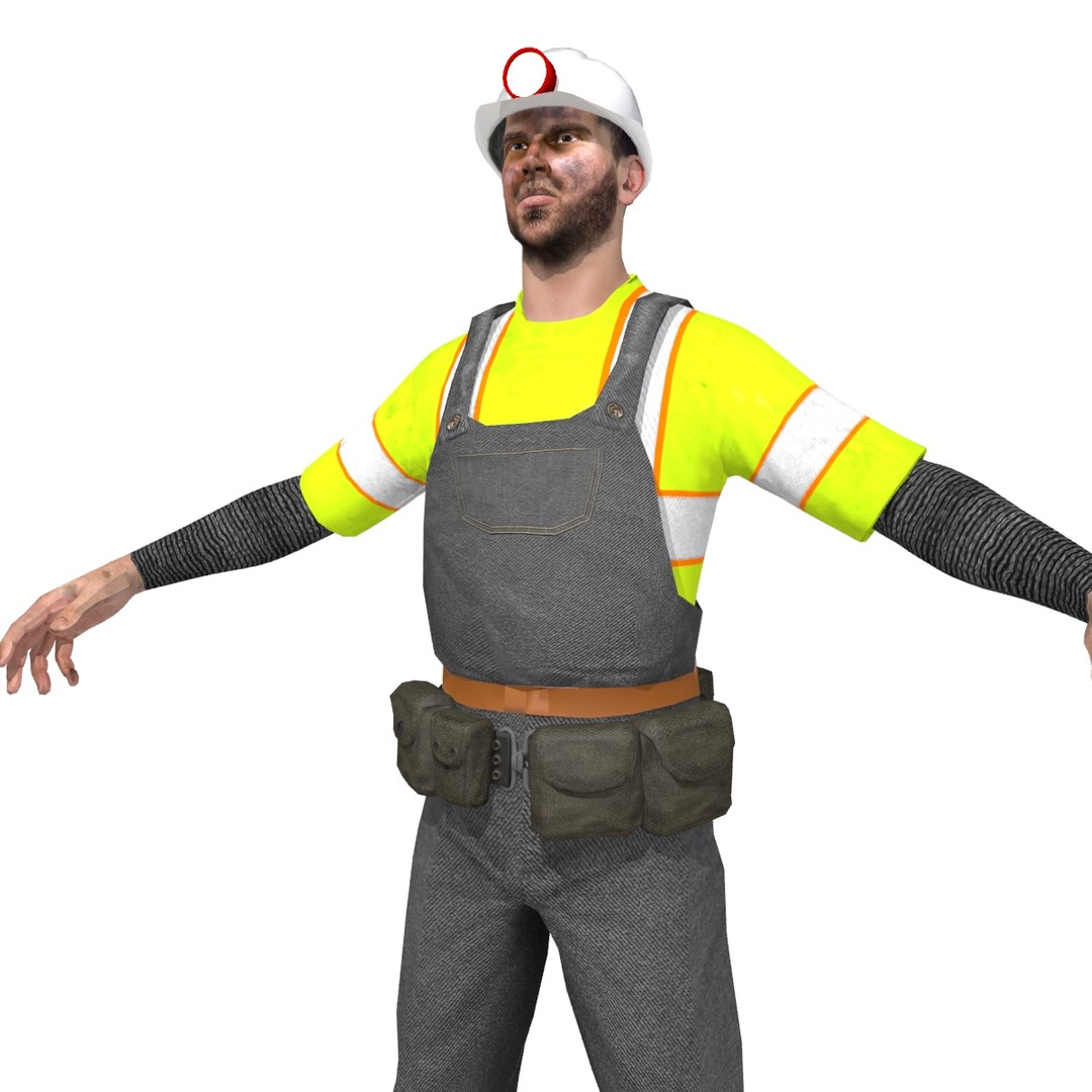 3d Miner Man Model