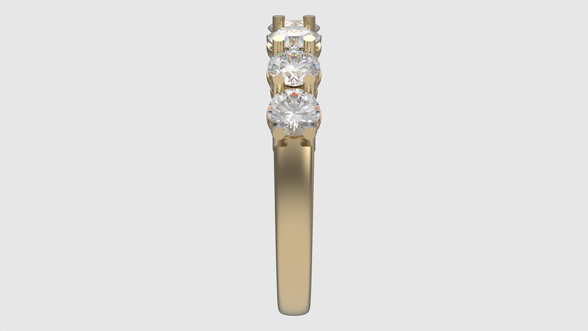 Multi-Stone Linear Engagement Ring JDBCo 3D Model - TurboSquid 2339893