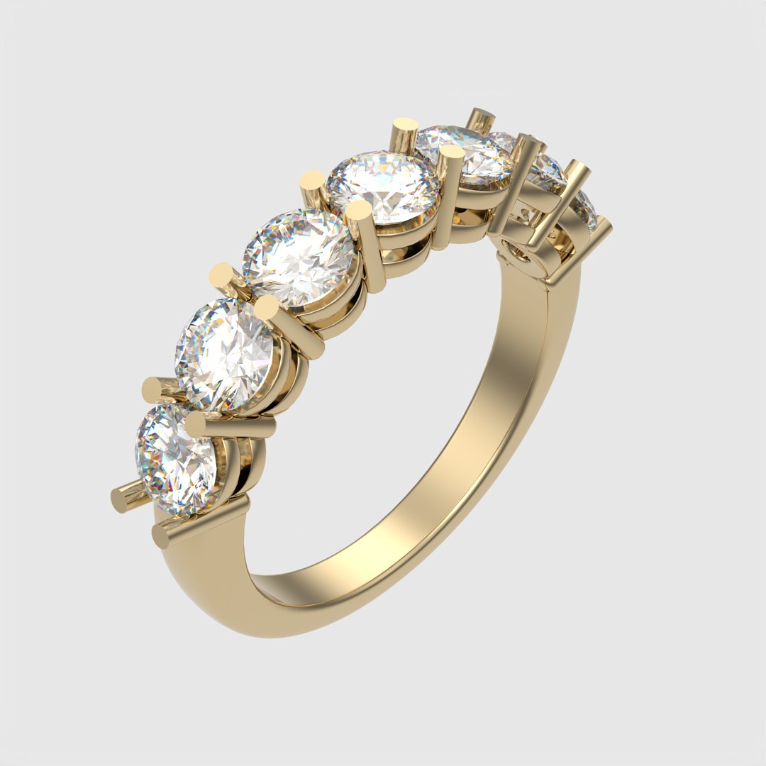 Multi-Stone Linear Engagement Ring JDBCo 3D Model - TurboSquid 2339893