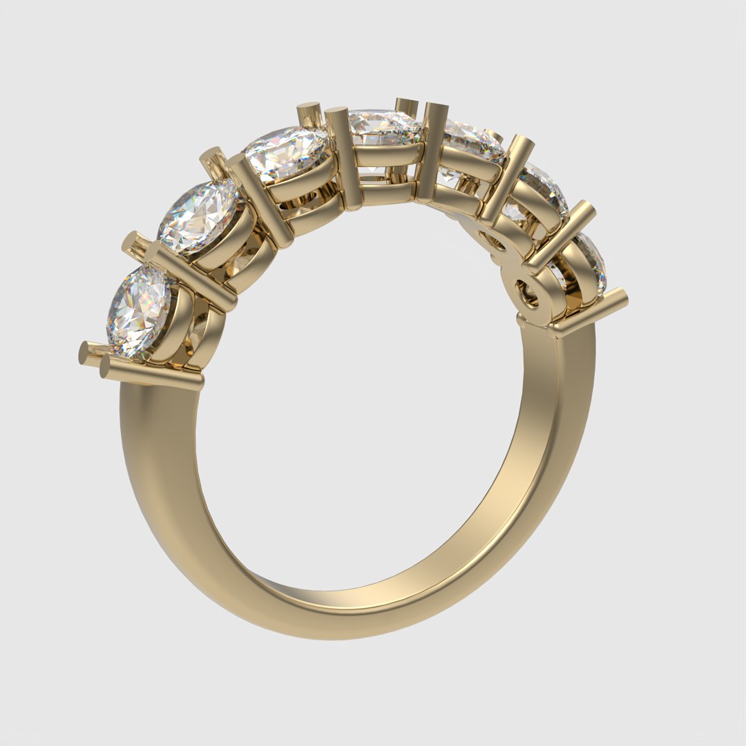 Multi-Stone Linear Engagement Ring JDBCo 3D Model - TurboSquid 2339893