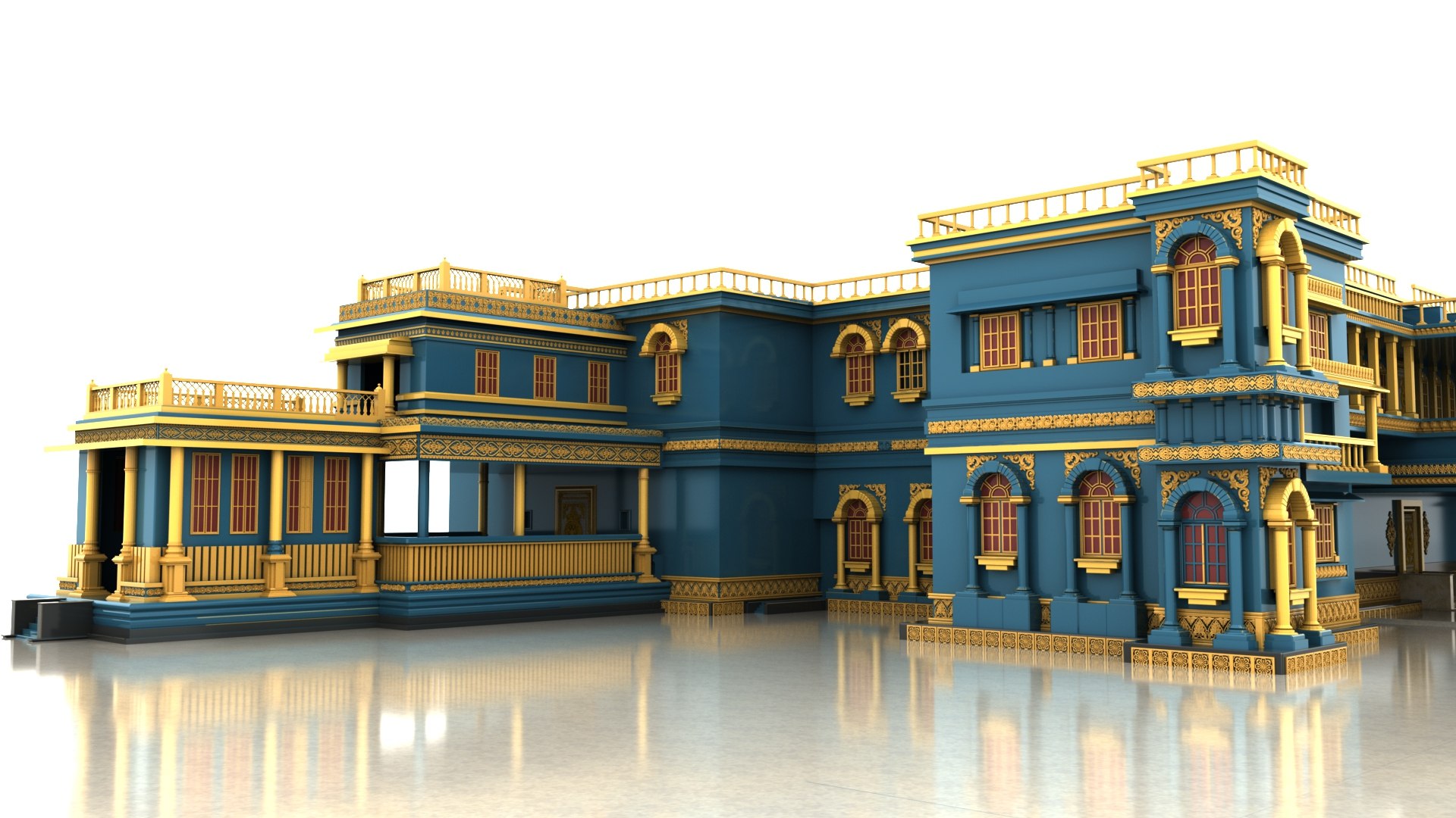Indian Palace Exterior 3D - TurboSquid 2390710