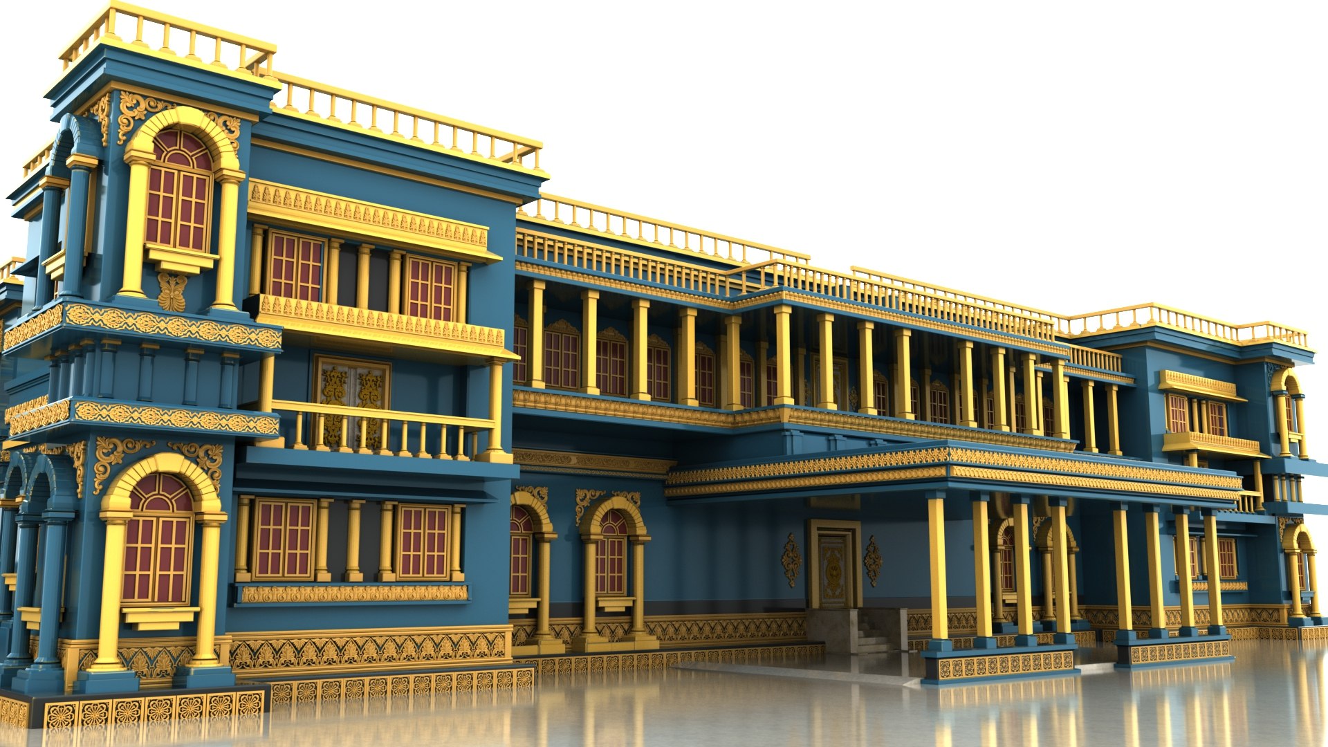 Indian Palace Exterior 3D - TurboSquid 2390710