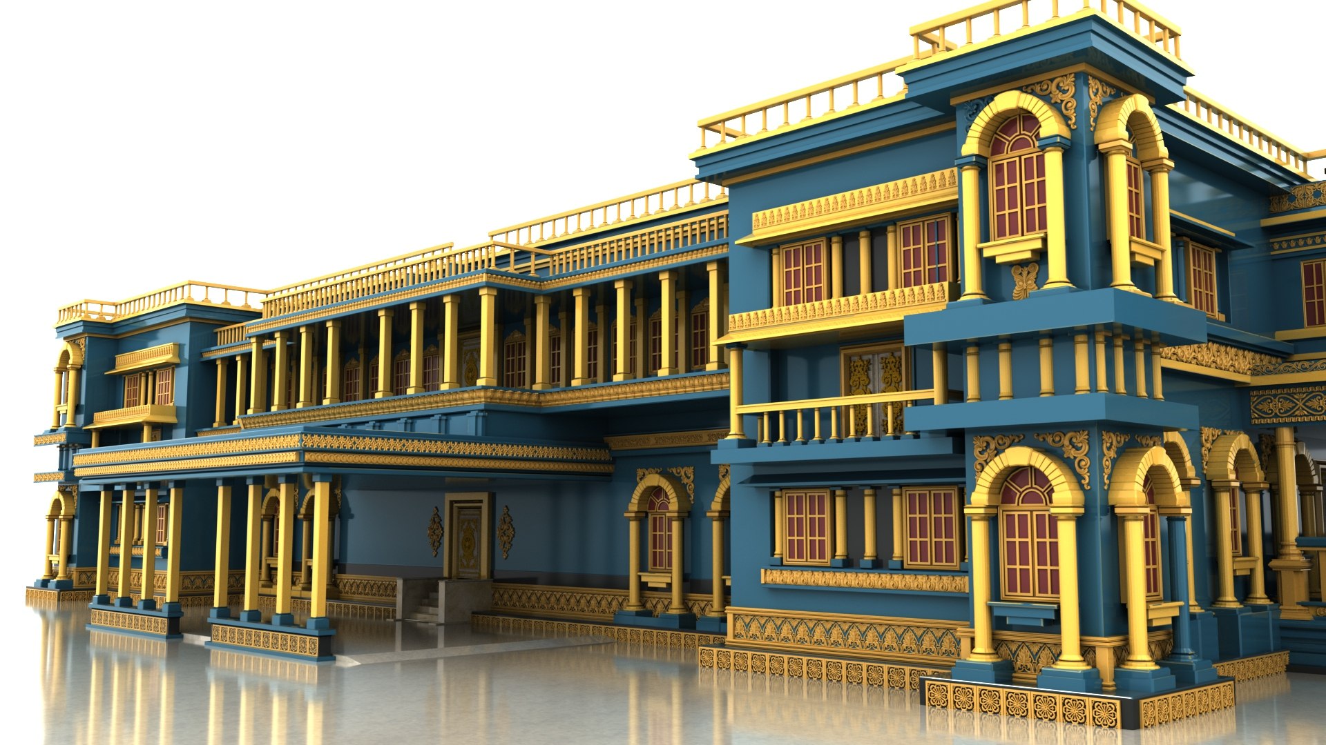 Indian Palace Exterior 3D - TurboSquid 2390710