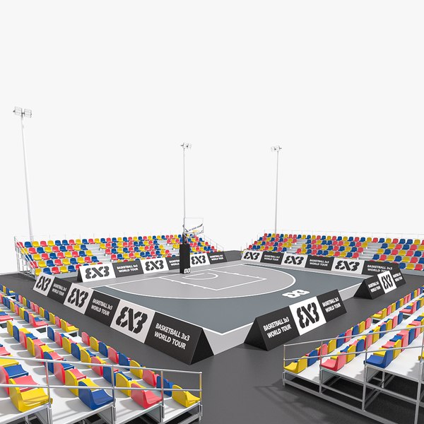 modelo 3d Cancha de baloncesto 3x3 01 - TurboSquid 2300277