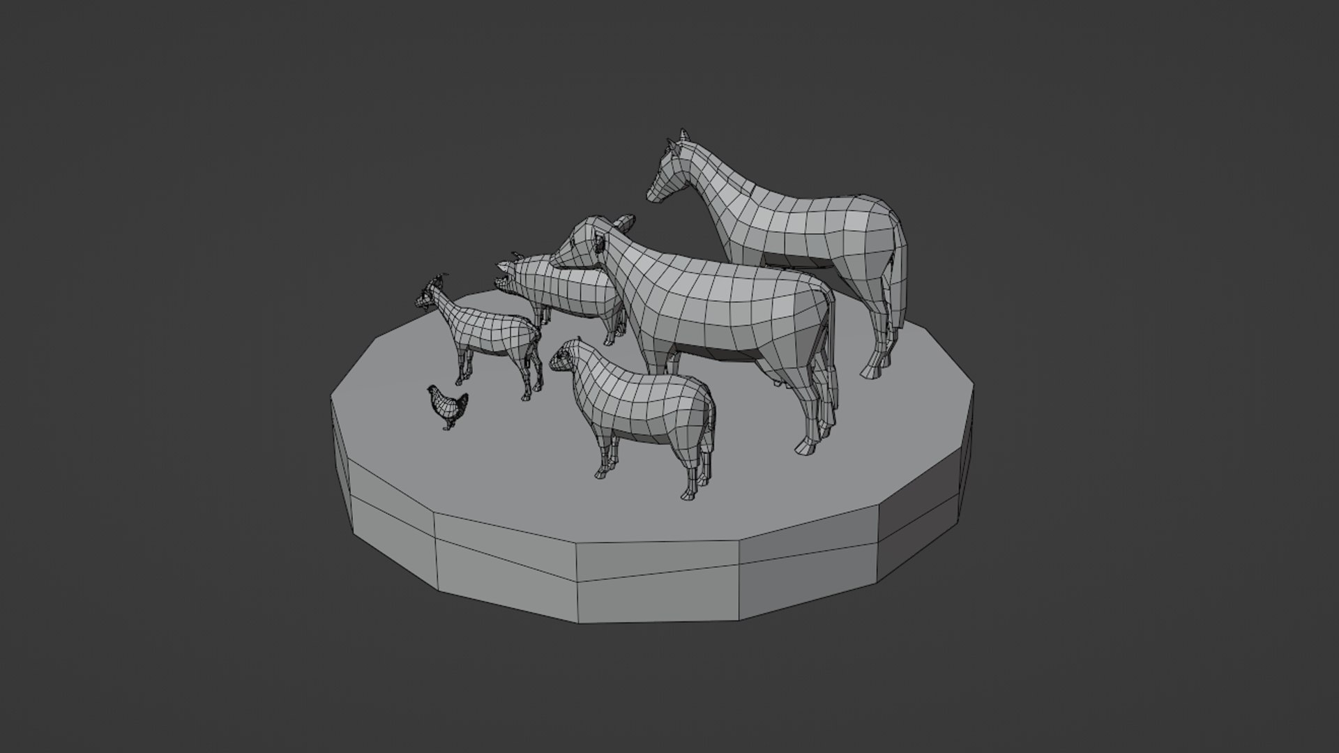 Lowpoly stylized DOMESTIC animals pack 3D - TurboSquid 2171600