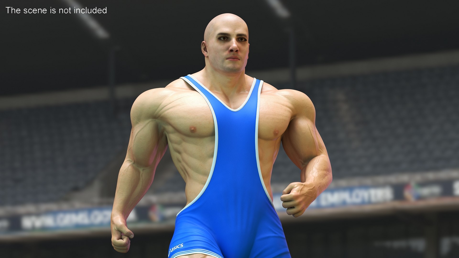 Athletic Male Running Pose In Asics Blue Singlet 3D Model - TurboSquid ...