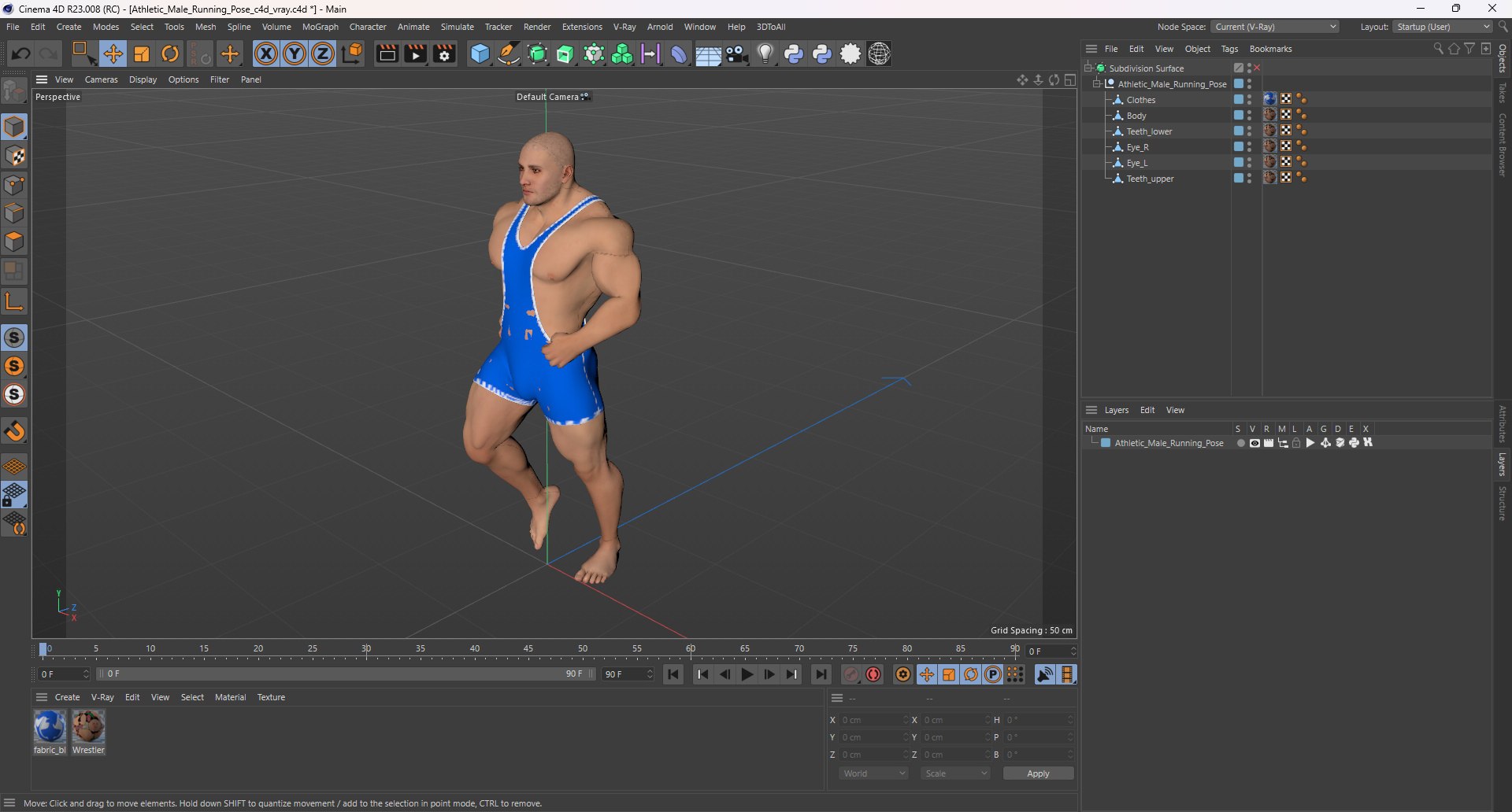 Athletic Male Running Pose In Asics Blue Singlet 3D Model - TurboSquid 2312460