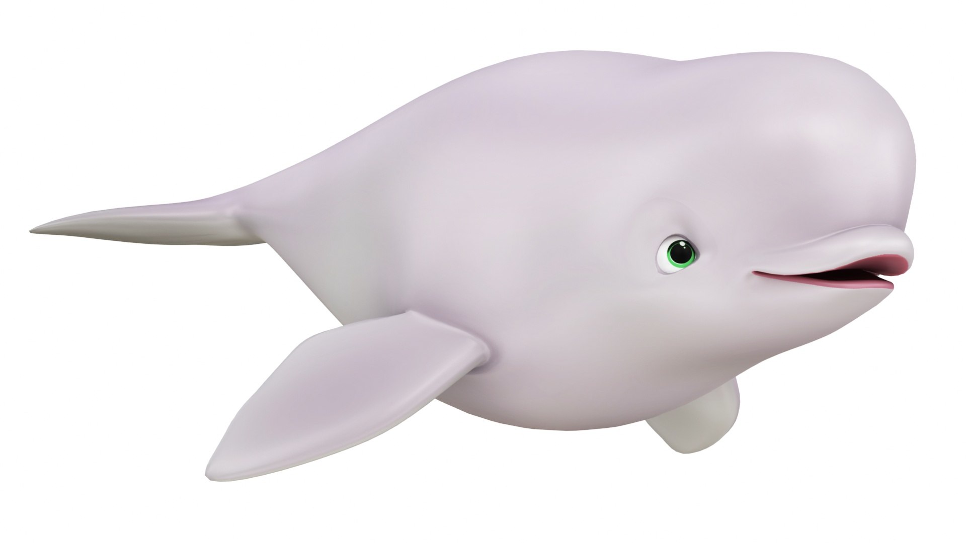 Cartoon Beluga Whale Model - TurboSquid 2081987