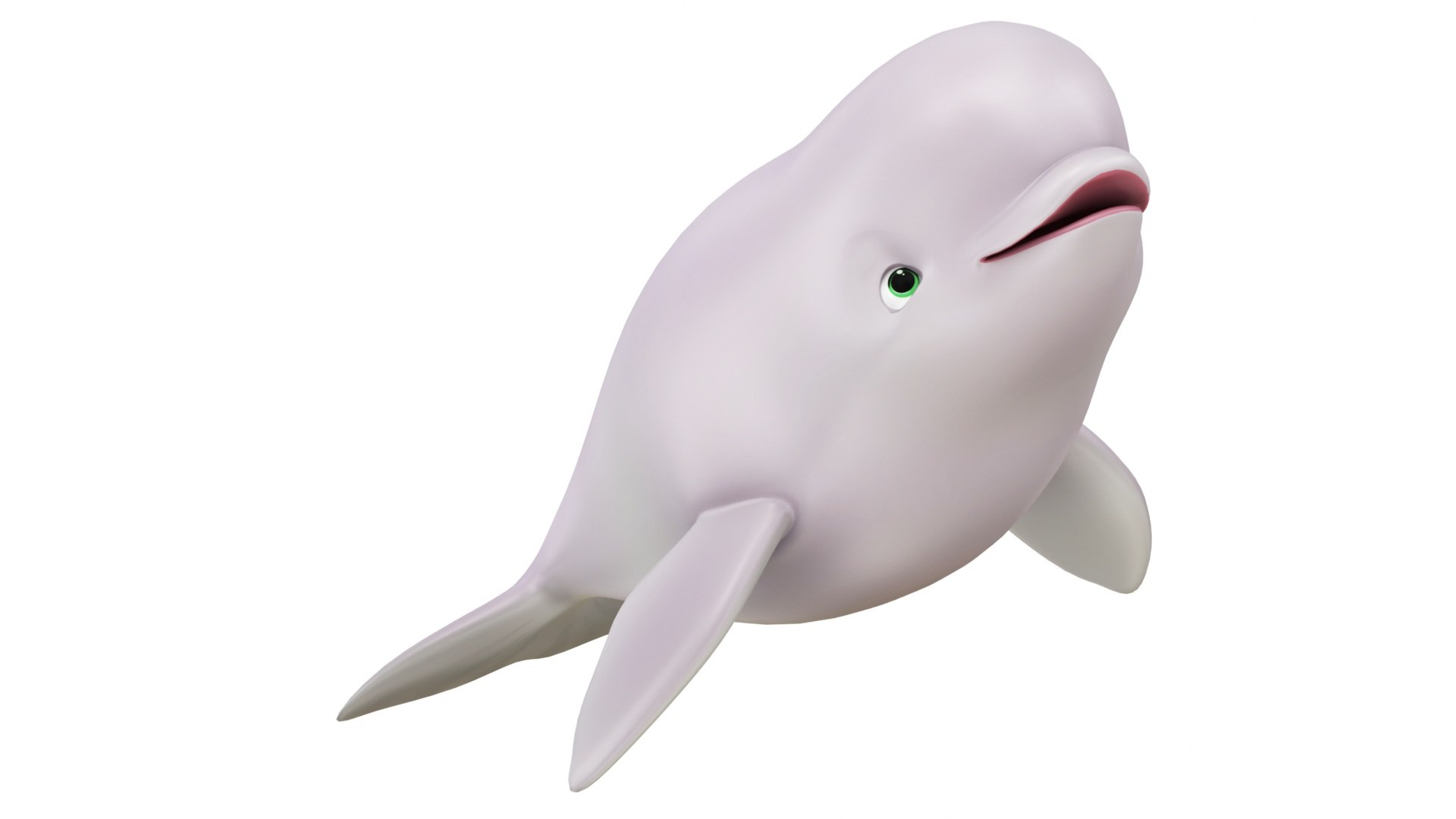 Cartoon Beluga Whale Model - TurboSquid 2081987