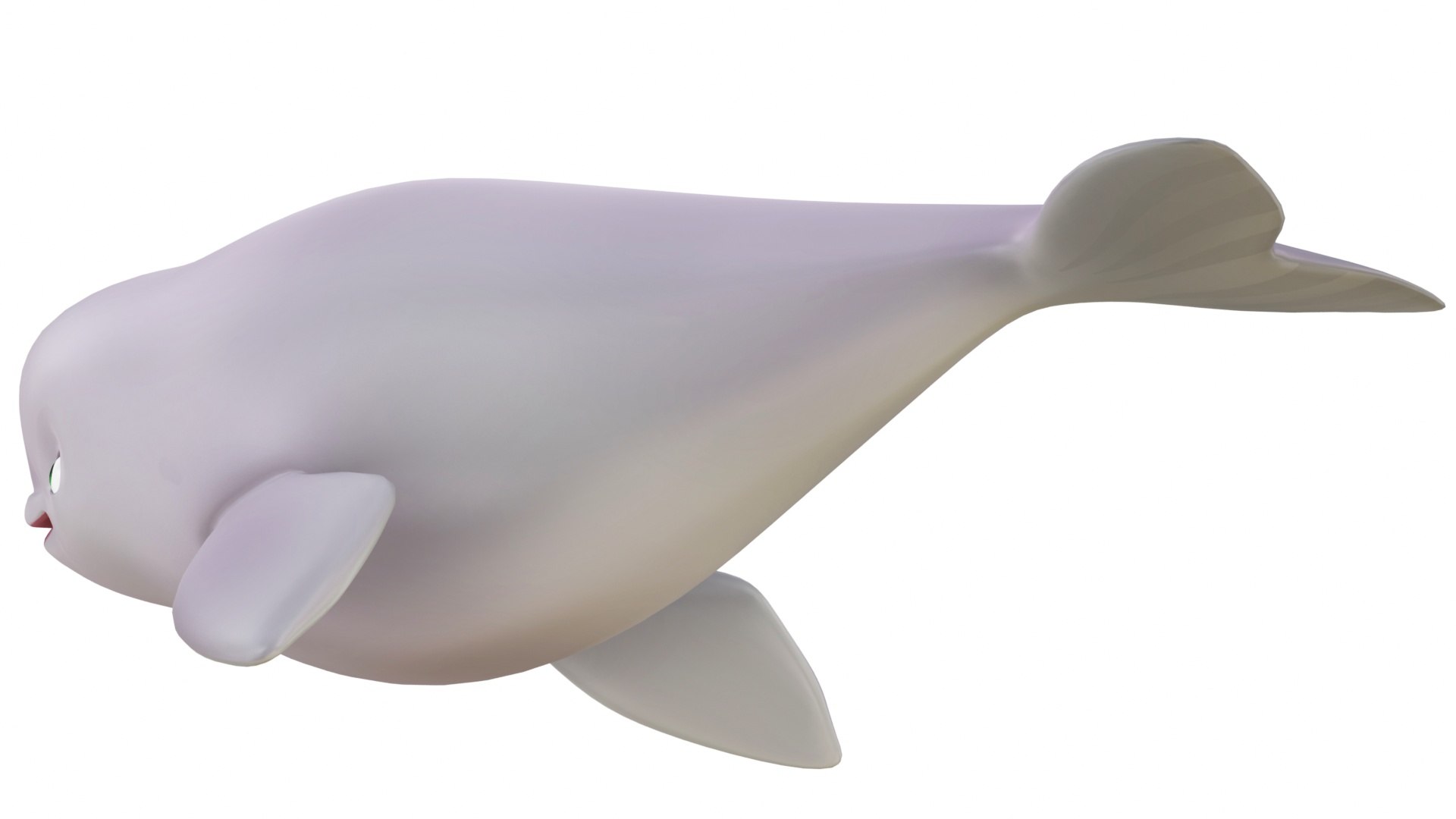 Cartoon Beluga Whale Model - TurboSquid 2081987