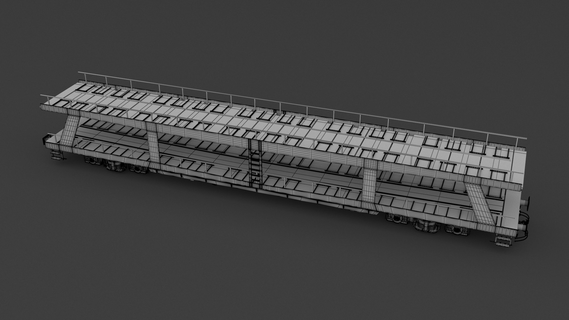 3D Model Autorack Car Transporter - TurboSquid 2319429