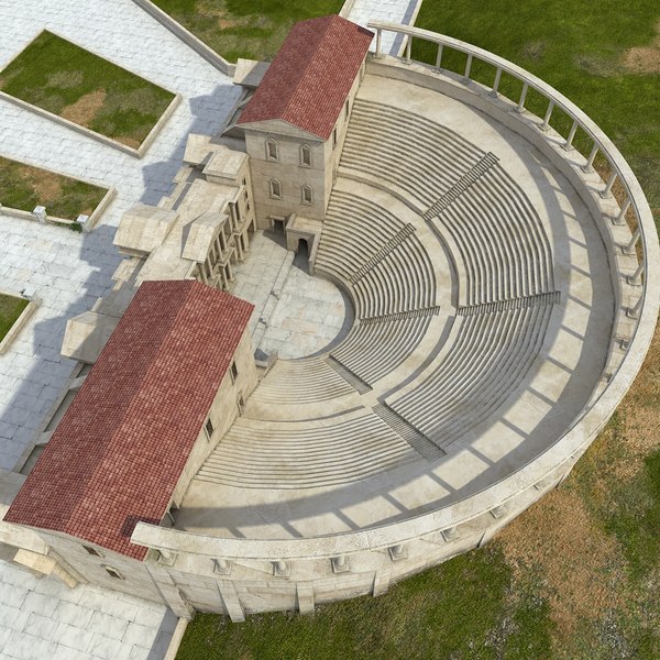 classic greek amphitheatre 3d model