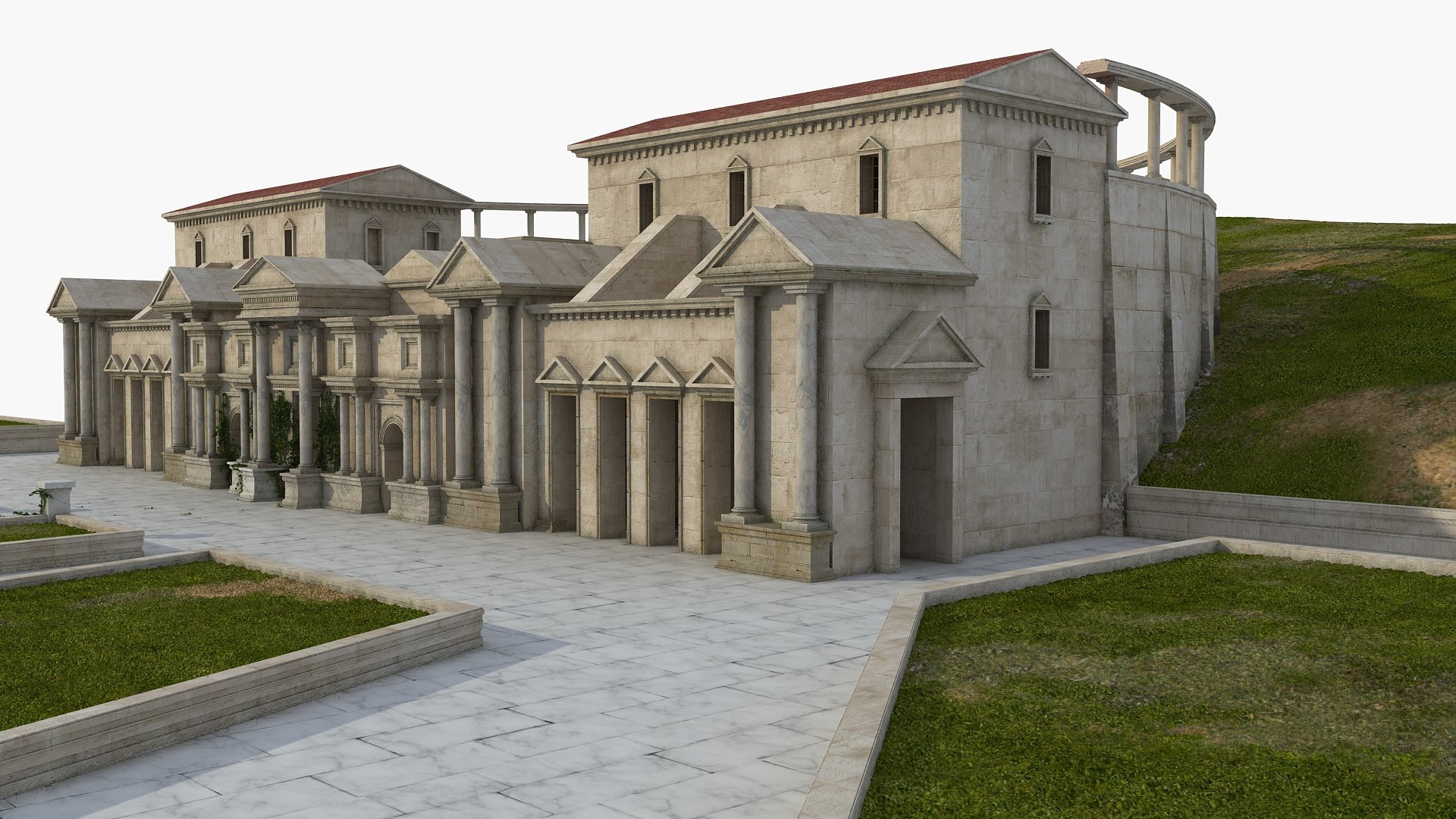 Ancient Greek Architecture Roman Building 3D Model - TurboSquid 1282755