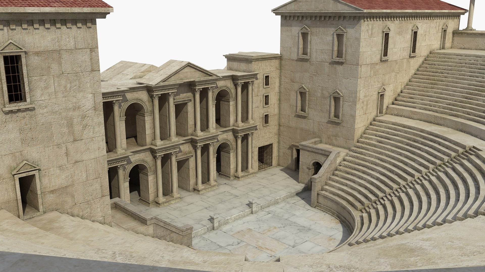 Ancient Greek Architecture Roman Building 3D Model - TurboSquid 1282755