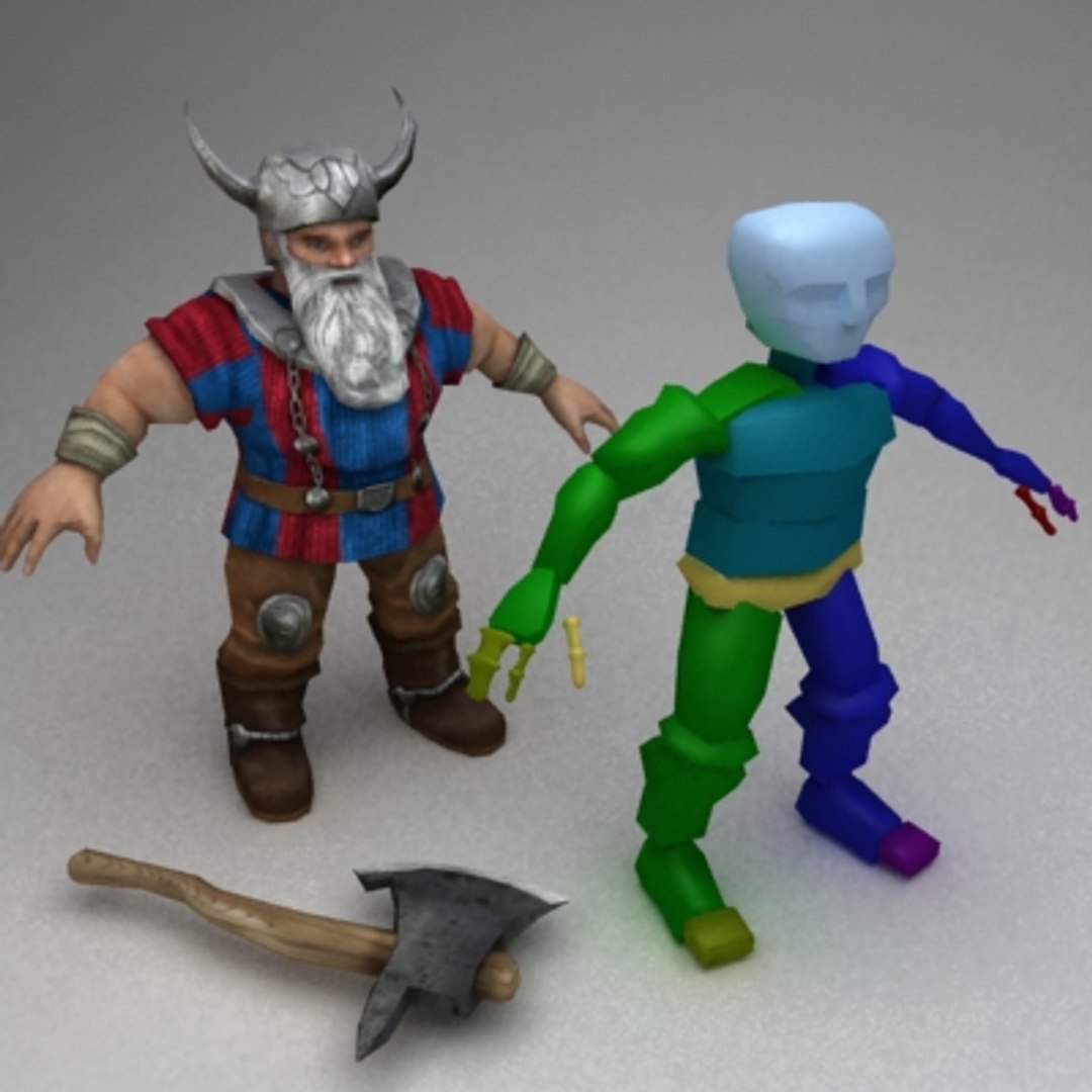 Rigged Dwarf 3d Model