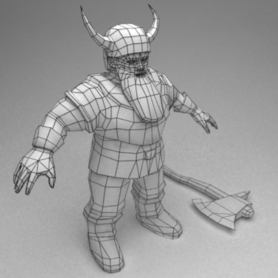 Rigged Dwarf 3d Model