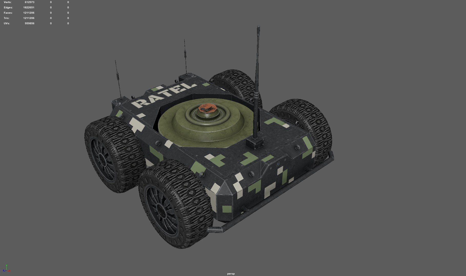 Ratel S Unmanned Ground Vehicle Ultra Realistic 3D Model - TurboSquid ...
