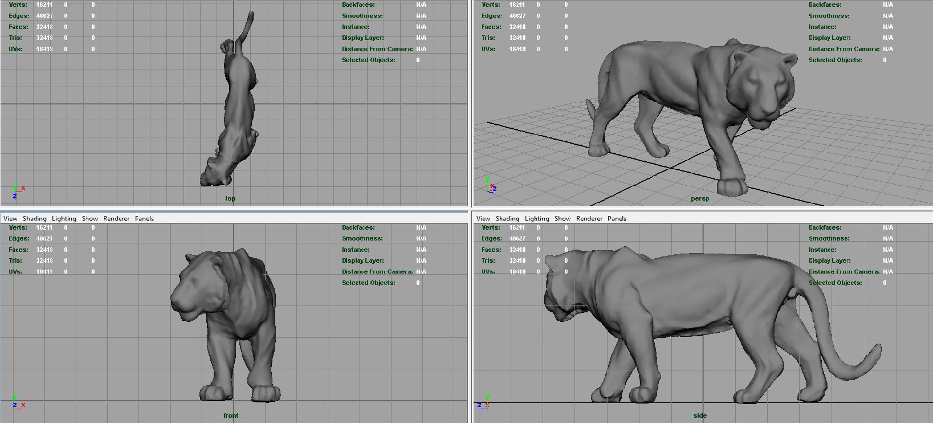 3d Tiger Stl Model