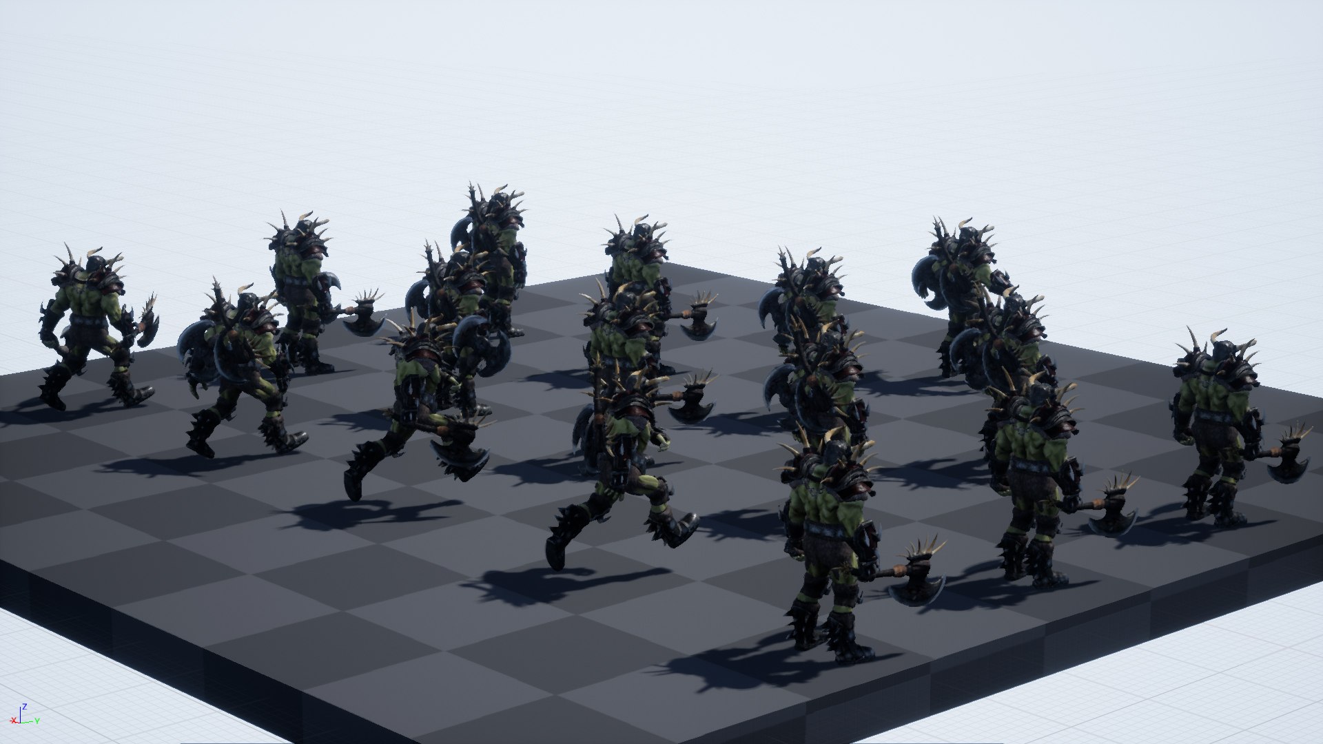 3D Low-poly model of the character Orc Axes - TurboSquid 1962328