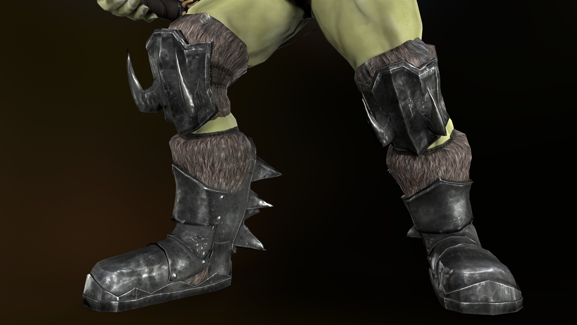 3D Low-poly model of the character Orc Axes - TurboSquid 1962328