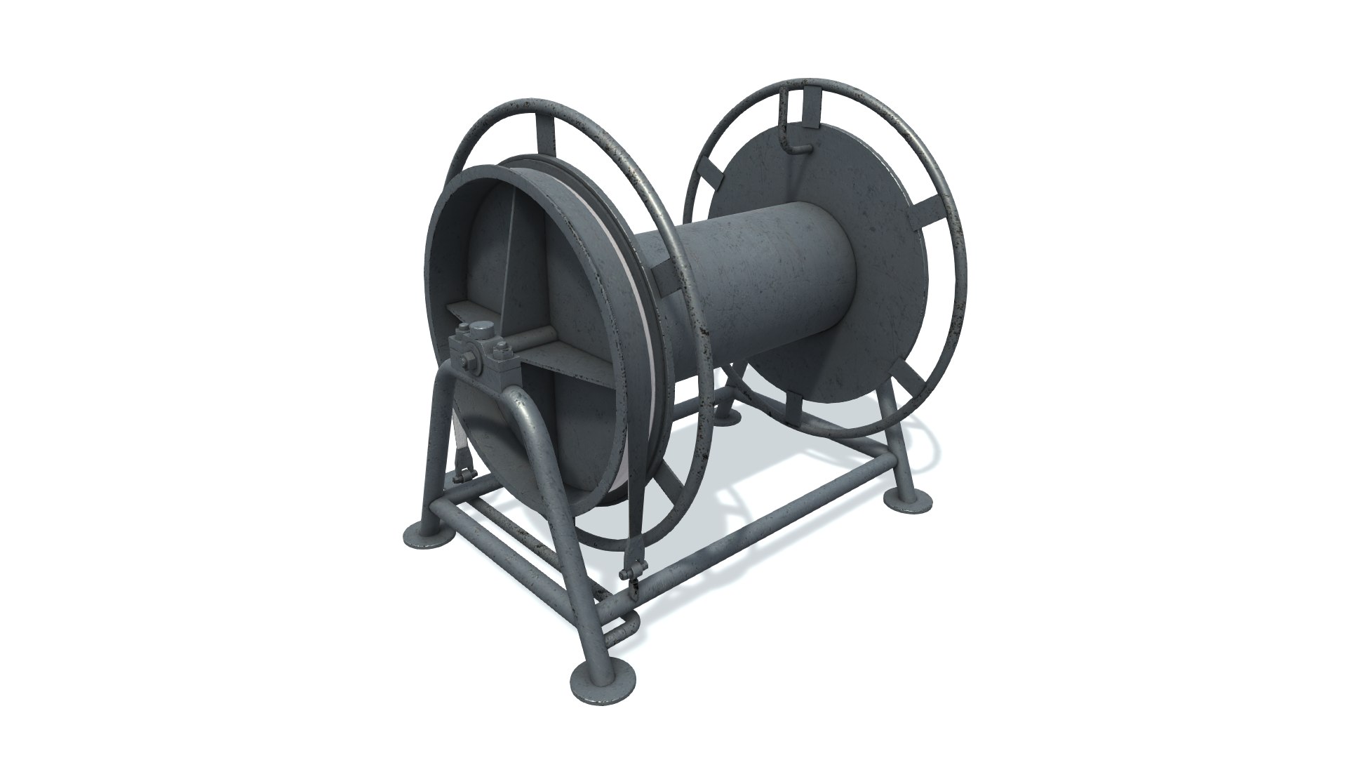 Hawser Reel C Gray 3D Model - TurboSquid 1854180