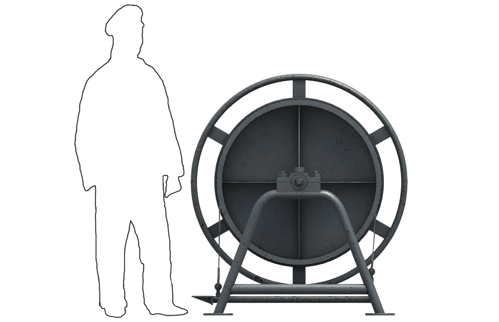 Hawser Reel C Gray 3D Model - TurboSquid 1854180