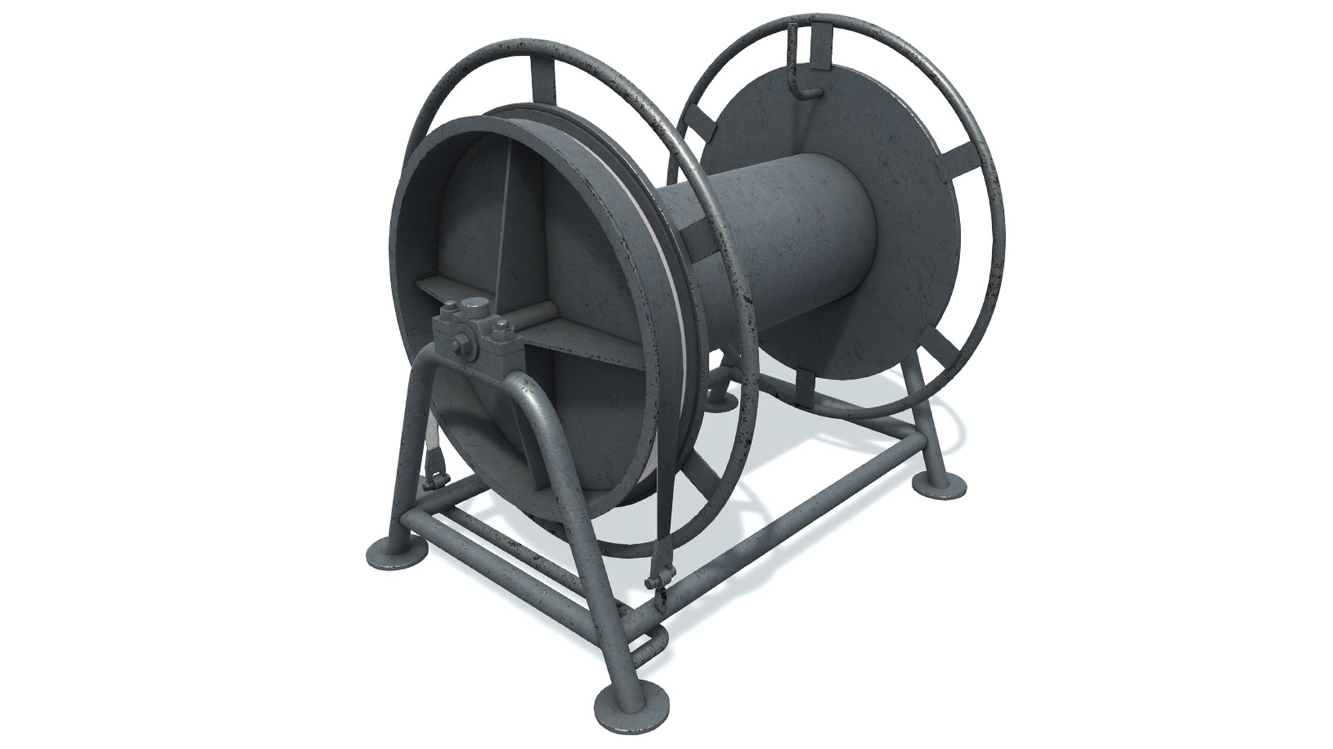 Hawser Reel C Gray 3D Model - TurboSquid 1854180