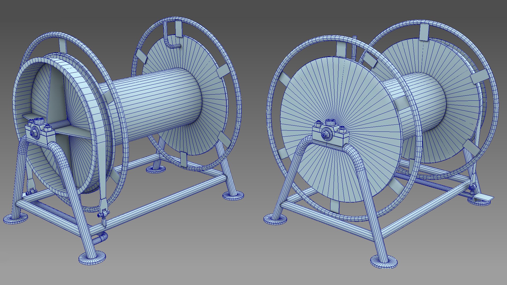 Hawser Reel C Gray 3D Model - TurboSquid 1854180