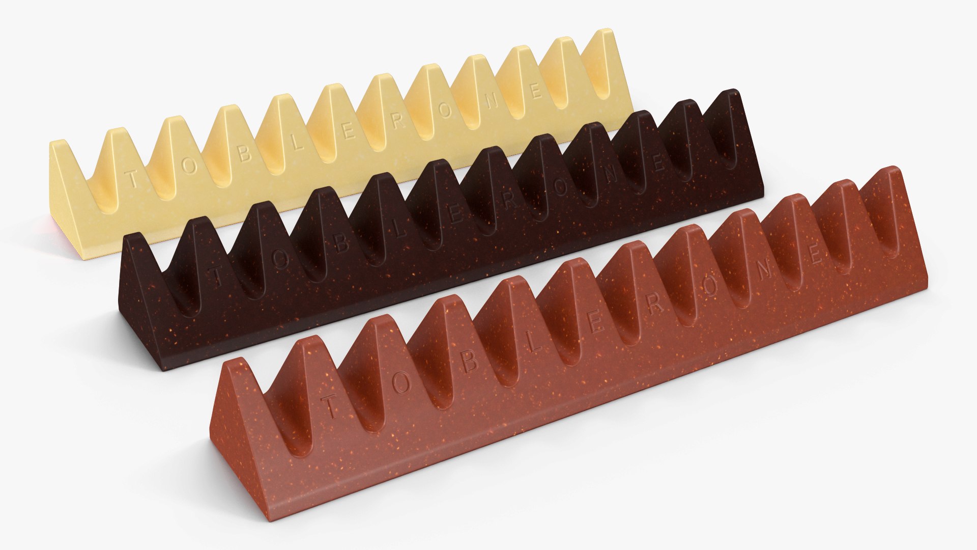 3D Toblerone Chocolate Bars Model - TurboSquid 1768810
