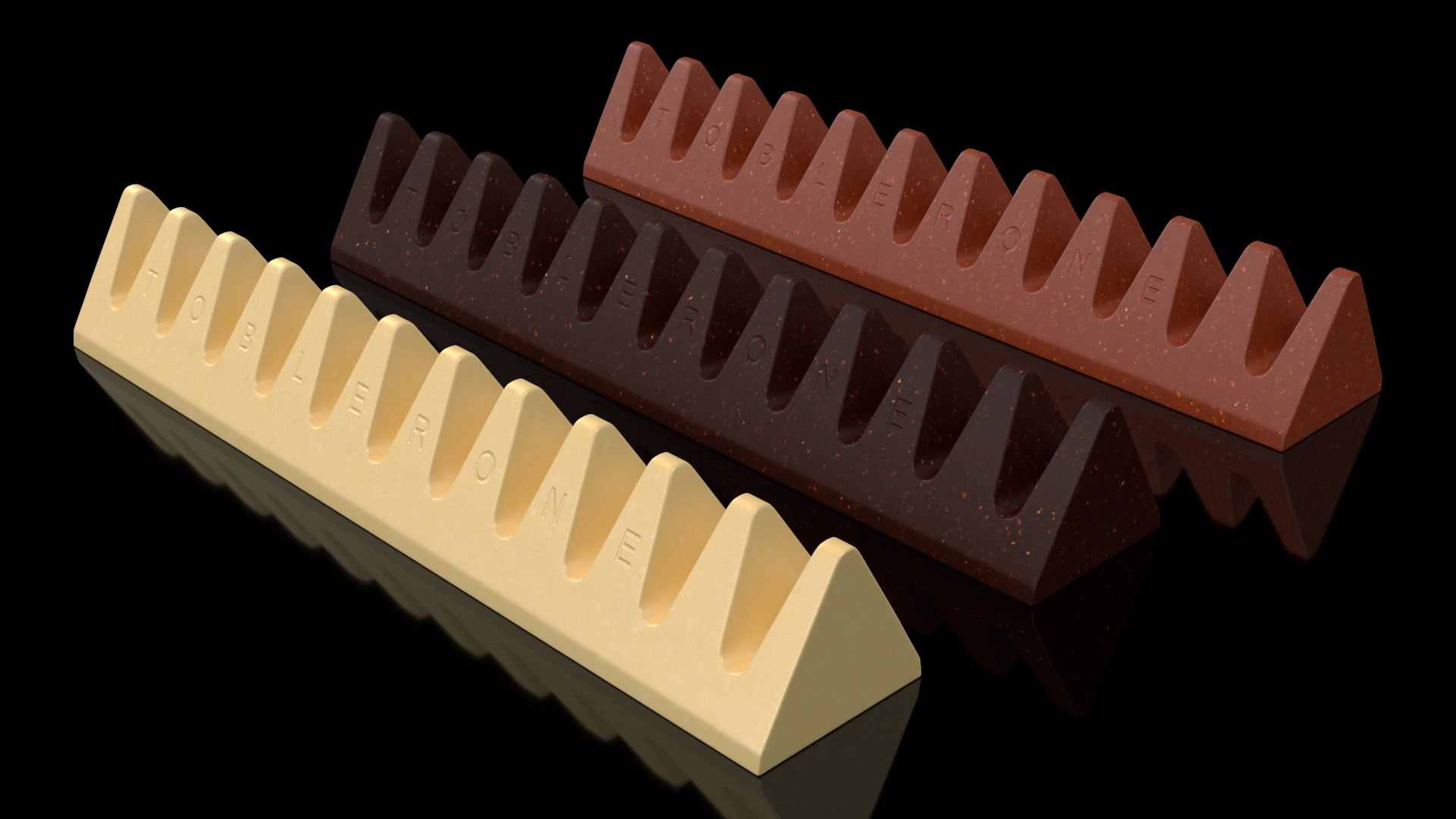 3D Toblerone Chocolate Bars Model - TurboSquid 1768810