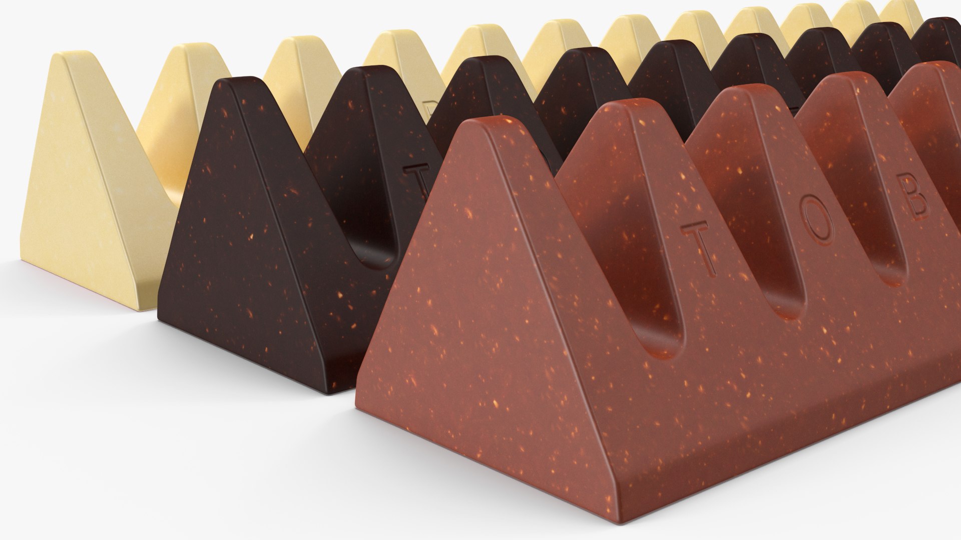 3D Toblerone Chocolate Bars Model - TurboSquid 1768810