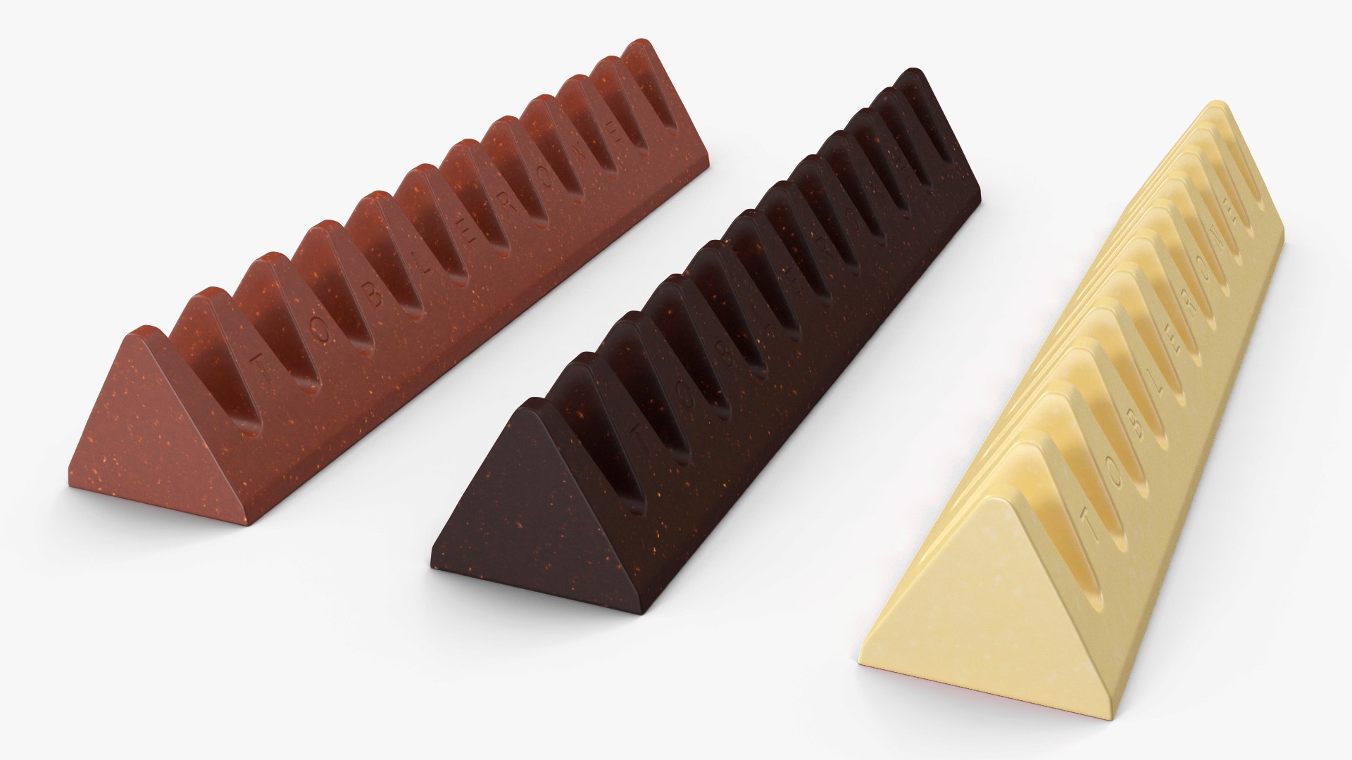3D Toblerone Chocolate Bars Model - TurboSquid 1768810