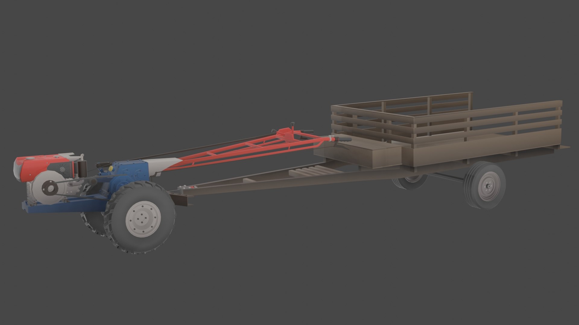 Low-poly Local Thailand Tractor Model 3D Model - TurboSquid 1971806