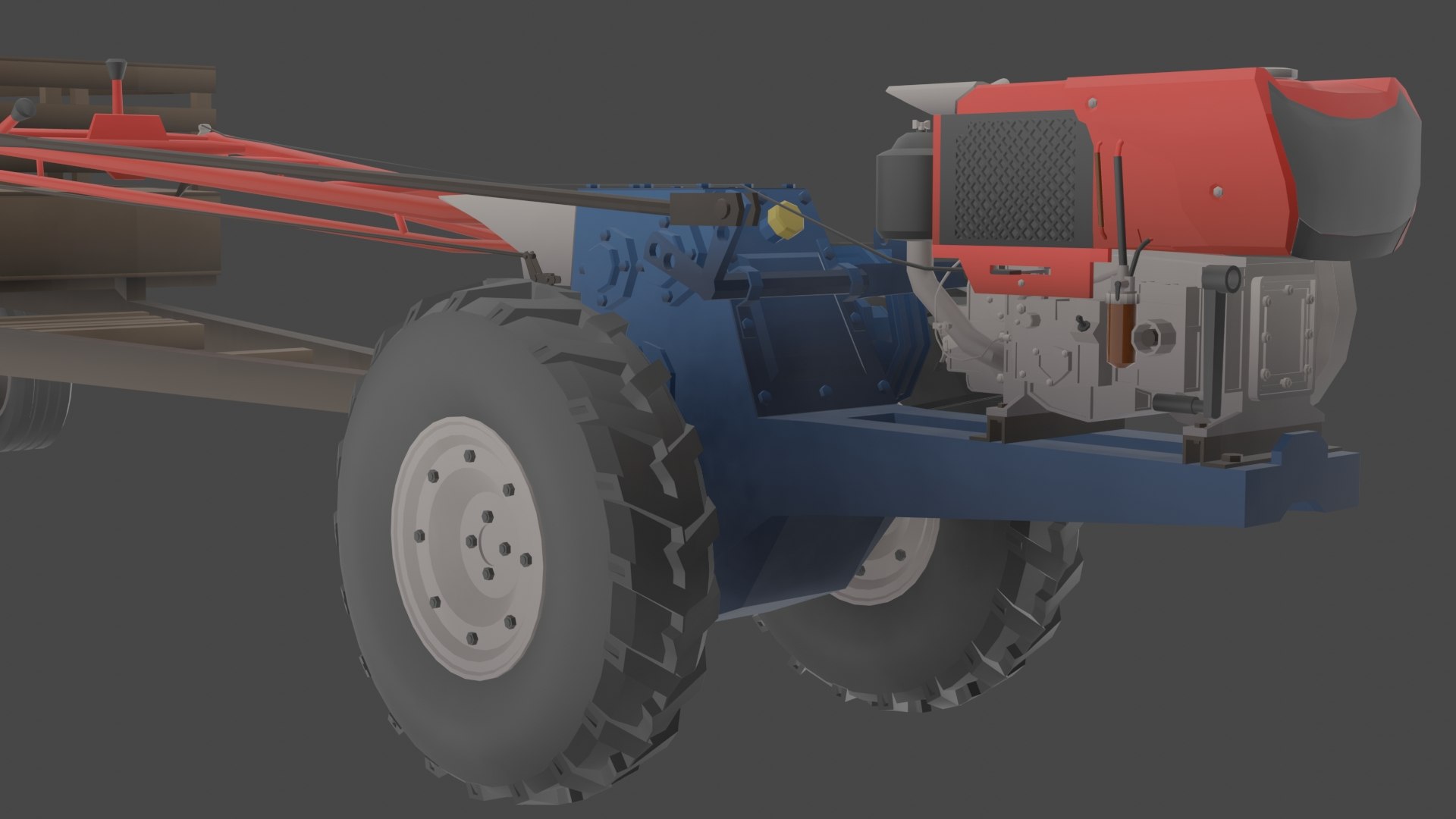 Low-poly Local Thailand Tractor Model 3D Model - TurboSquid 1971806