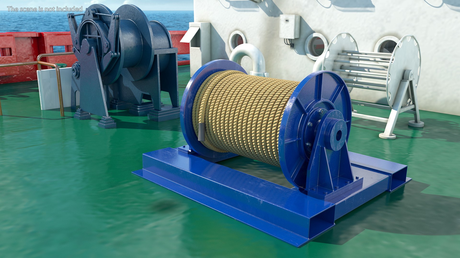 Winch Wire Rope Drum Model - TurboSquid 1624032