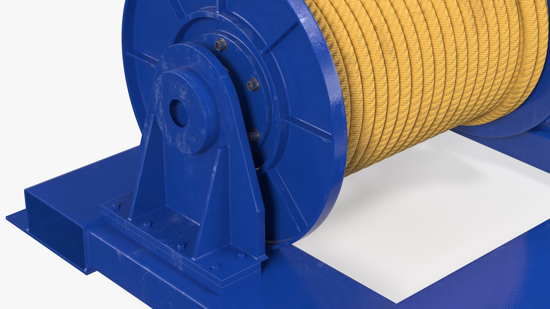 Winch wire rope drum model - TurboSquid 1624032