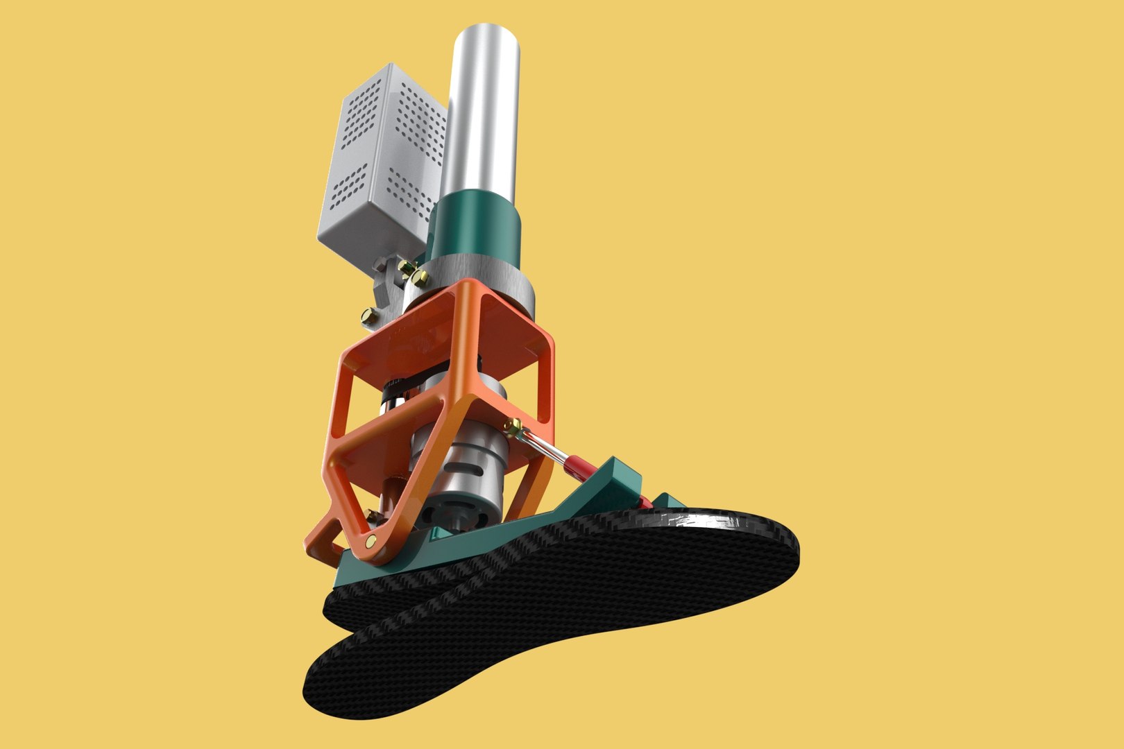 POWERED ANKLE-KNEE PROSTHESIS ROBOTIC MECHANICAL LEG PROSTHETIC 3D ...