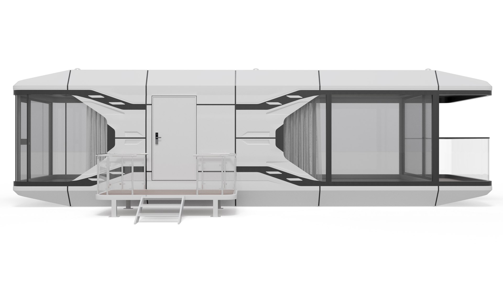 3D Capsule Modular Two-Room House - TurboSquid 2385862