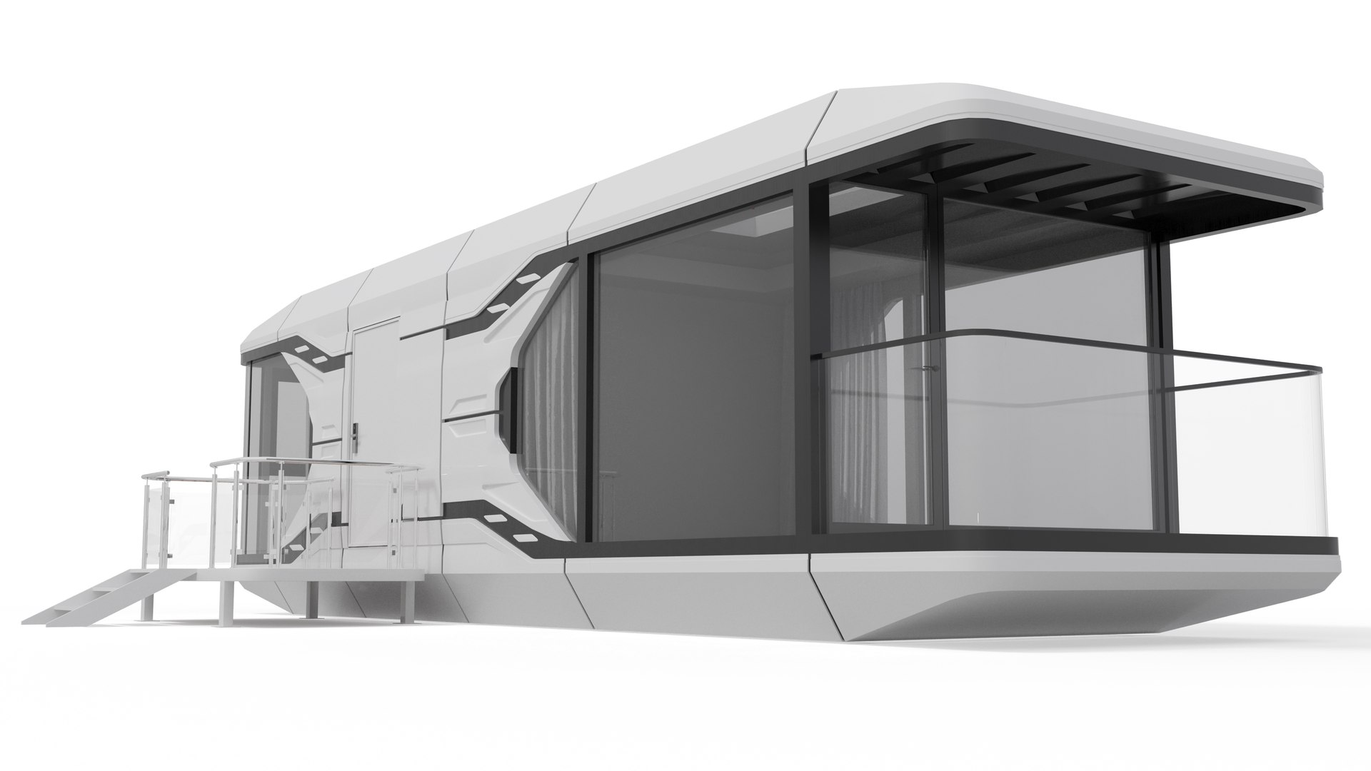 3D Capsule Modular Two-Room House - TurboSquid 2385862
