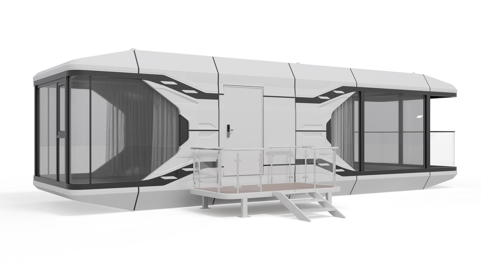 3D Capsule Modular Two-Room House - TurboSquid 2385862