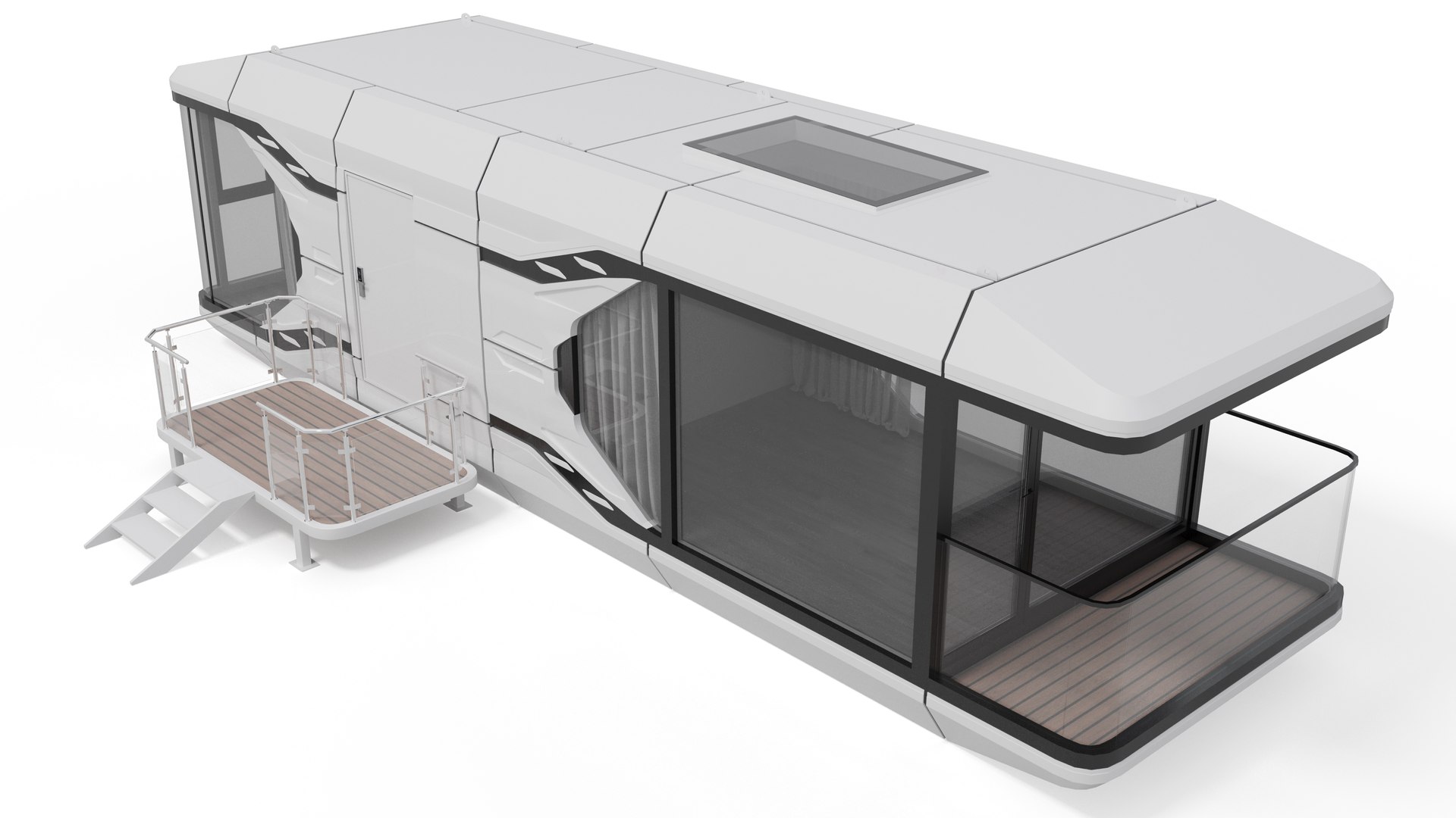 3D Capsule Modular Two-Room House - TurboSquid 2385862