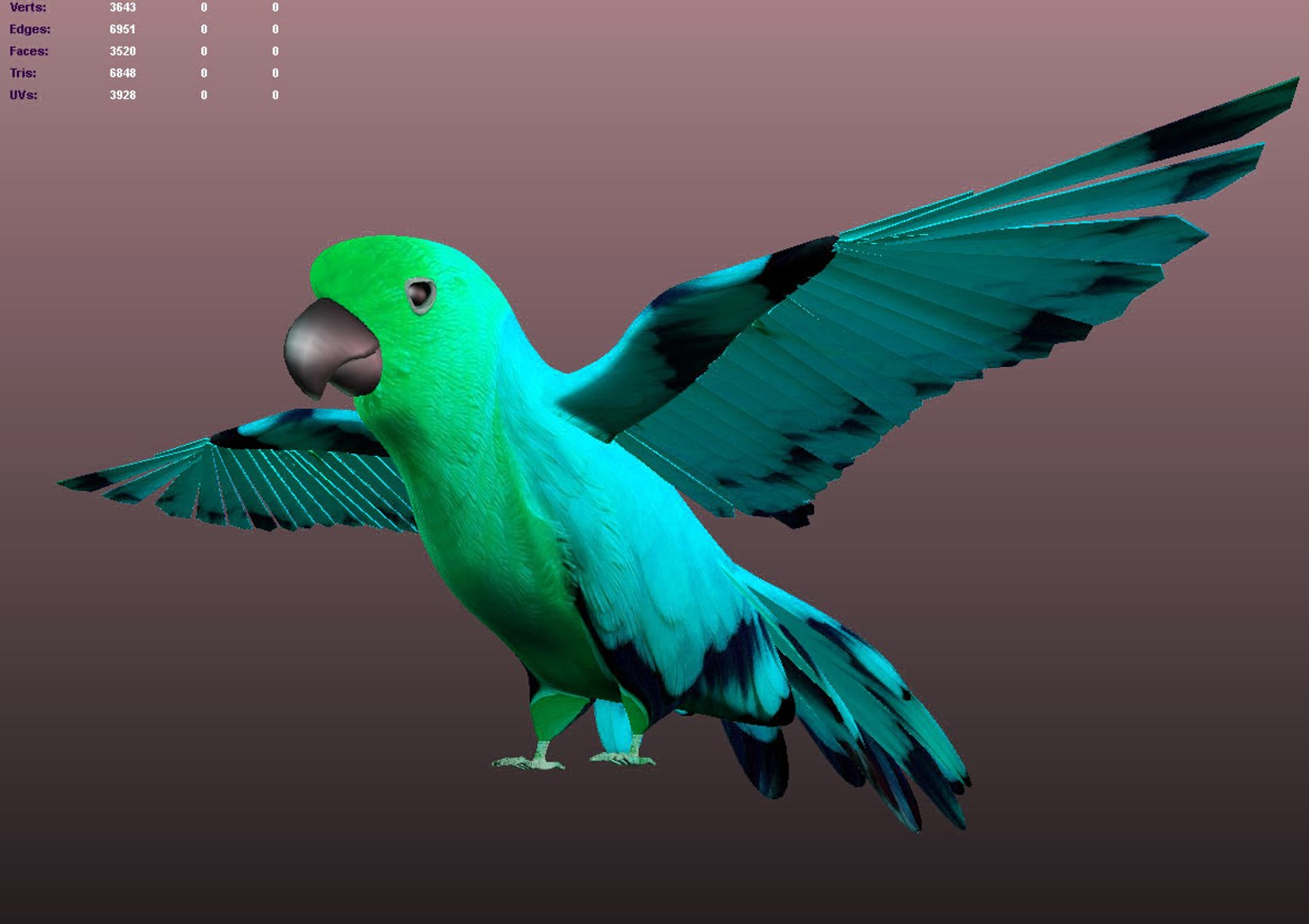 Parrot Birds Macaws Obj